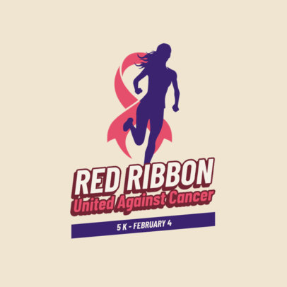 Placeit - Logo Maker with a Runner Silhouette for a Marathon to Fight ...