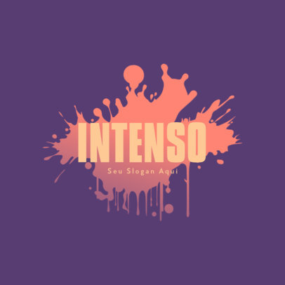 Placeit - Abstract Logo Template Featuring a Bursting Stain Graphic
