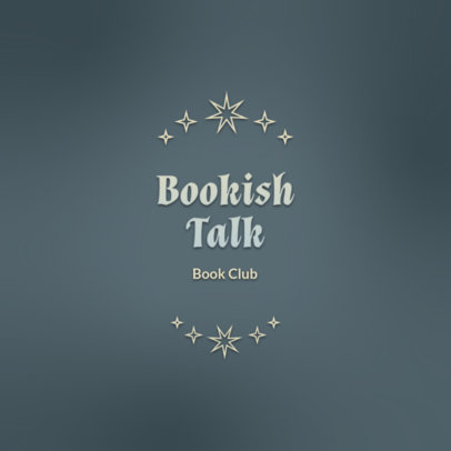 Placeit - Book Review Club Logo Template with Star Symbols