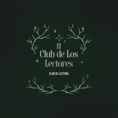 Placeit - Fantasy Book Reading Club Logo Creator with Illustrated Sparkles