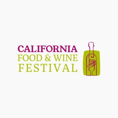 Placeit - Festival Logo Template for a National Wine Celebration Event