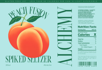 Placeit - Hard Seltzer Label Design Maker Featuring an AI-Created Mango