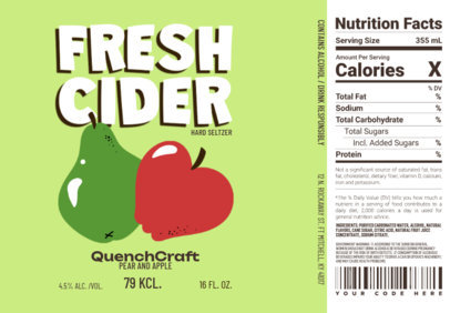 Placeit - Hard Seltzer Label Design Creator Featuring Sliced Cucumbers