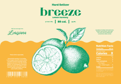 Placeit - Hard Seltzer Label Design Maker Featuring an AI-Created Mango