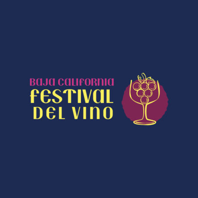 Placeit - Logo Maker for a Food and Wine Festival