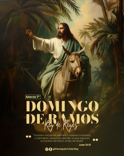 Placeit - Instagram Post Template Featuring an Illustration of Jesus ...