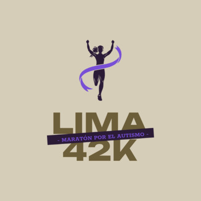 Placeit - Autism Awareness Marathon Logo Generator with a Quote and a ...