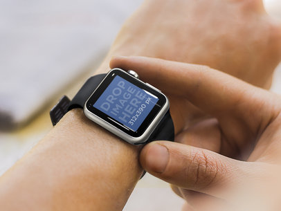 Placeit - Young Man Wearing Black Apple Watch on Left Hand