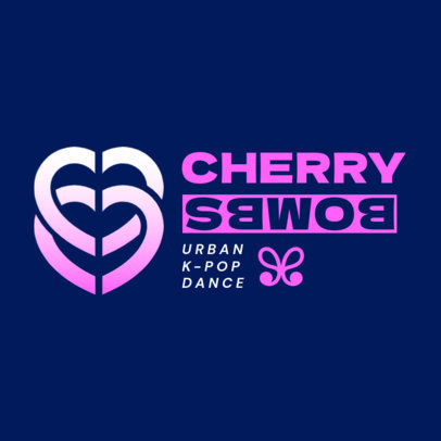 Placeit - Online Logo Maker for a Dance Group Featuring a Heart-Shaped ...
