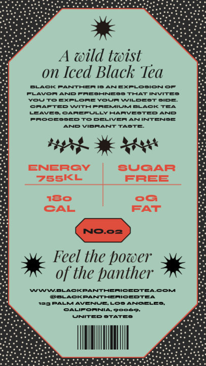 Placeit - Back Label Creator for a Homemade Iced Tea Beverage