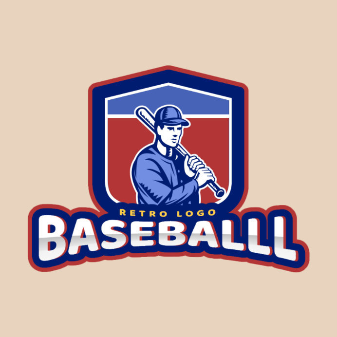 Placeit - Logo Maker for a Baseball Team with Player Graphic