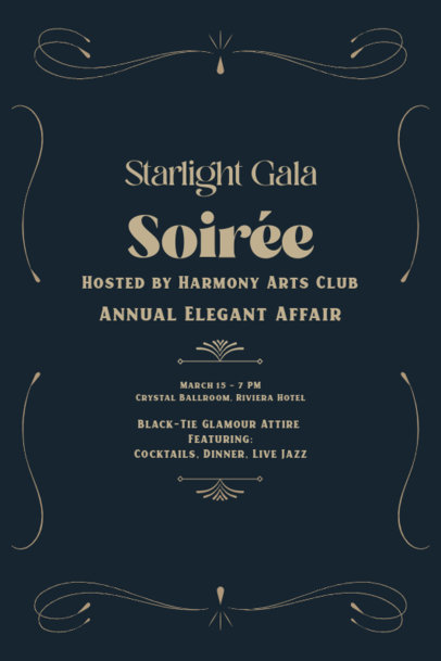 Placeit - Invitation Generator for an Annual Charity Gala Night