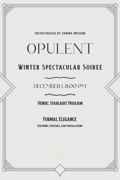 Placeit - Elegant Invitation Generator for a Winter Ball Event