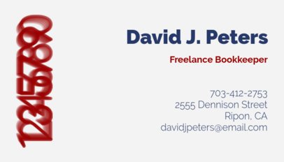 Placeit - Business Card Design Template for Freelance Accountants