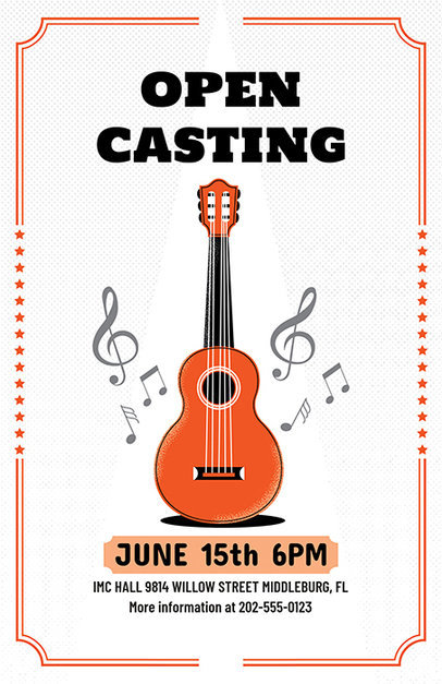 Placeit - Movie Auditions Casting Flyer Template