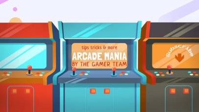 Placeit - Youtube Banner Template for Retro Arcade Games Channel