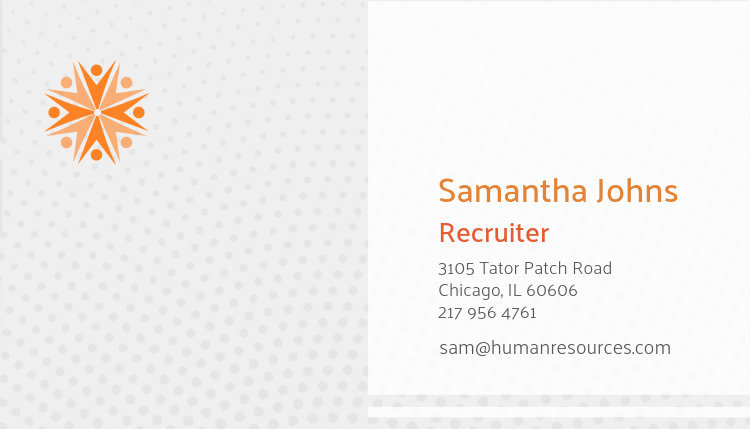 Placeit - Business Card Template for HR Business