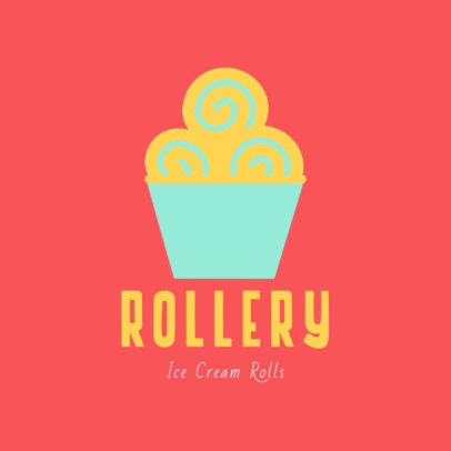 Placeit - Ice Cream Shop Logo Maker with Gradient Background
