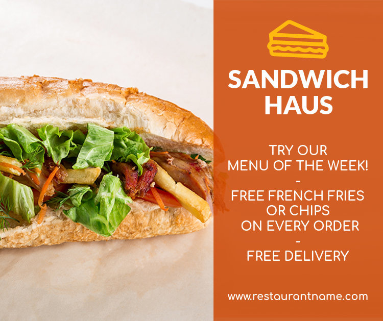 Placeit - Restaurant FB Post Maker