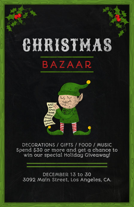 Placeit - Christmas Bazaar Flyer Template