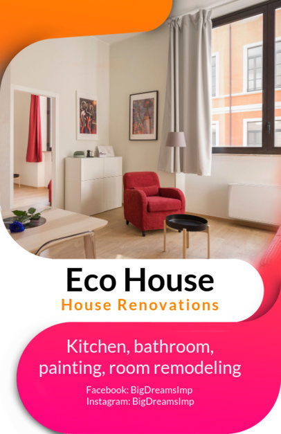 Placeit - Home Remodeling Flyer Template