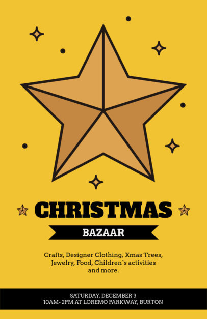 Placeit - Xmas Bazaar Flyer Template with Snowman Graphics