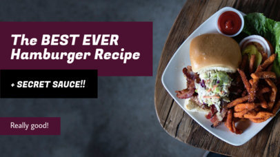 Placeit - YouTube Thumbnail Design Template for a Recipe YouTube Channel