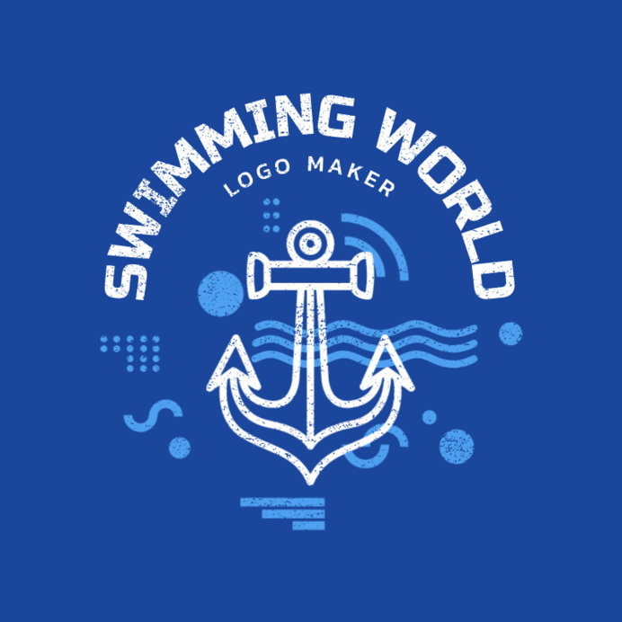 Placeit - Swim Team Logo Design Template with Aquatic Graphics