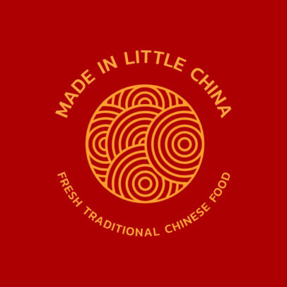 Placeit - Chinese Restaurant Logo Design Template with Panda Graphics