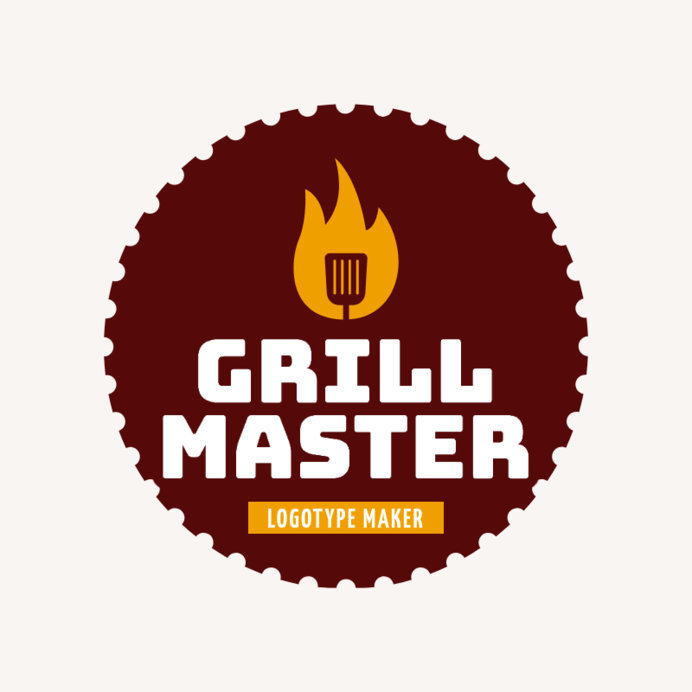 Placeit - Grill Master Logo Template with Grill Clipart