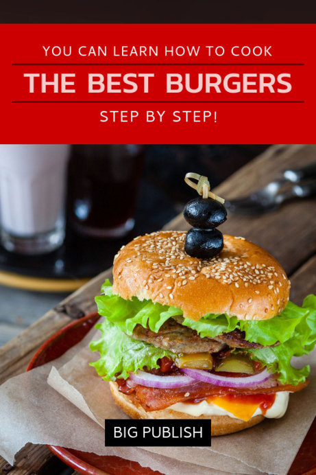Placeit - Book Cover Maker for a Burgers Recipe Book