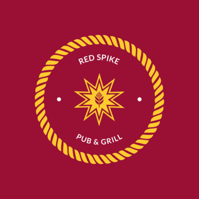 Placeit - Bar Logo Maker with a Circular Badge