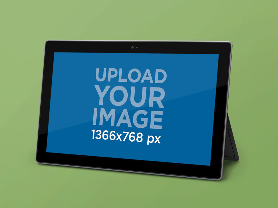 Placeit - Mockup of a Windows Surface Featuring a Transparent Background