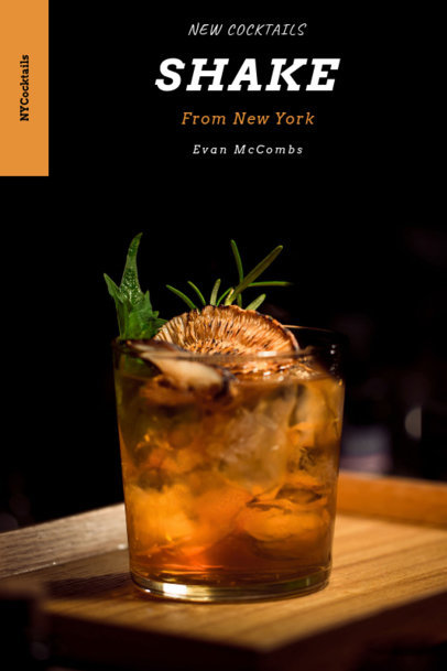 Placeit - Simple Book Cover Template with a Cocktail Background