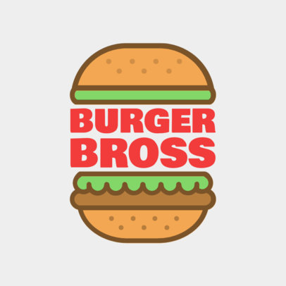Placeit - Burger Restaurant Logo Maker with Split Graphics