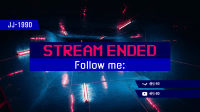Placeit - Simple Twitch Overlay Maker for a Stream Ended Announcement