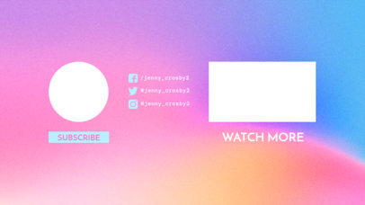 Placeit - YouTube End Screen Maker Featuring Liquid Design Elements