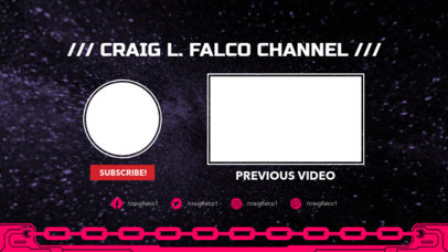 Placeit - Youtube End Screen with Abstract Frame Textures