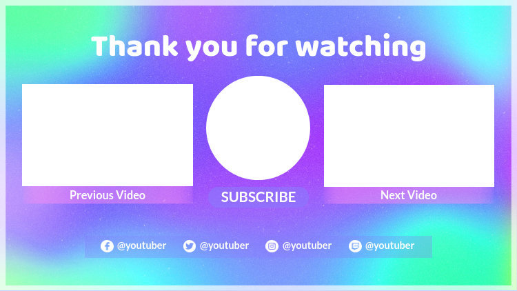 Placeit - Psychedelic Looking YouTube End Screen Maker