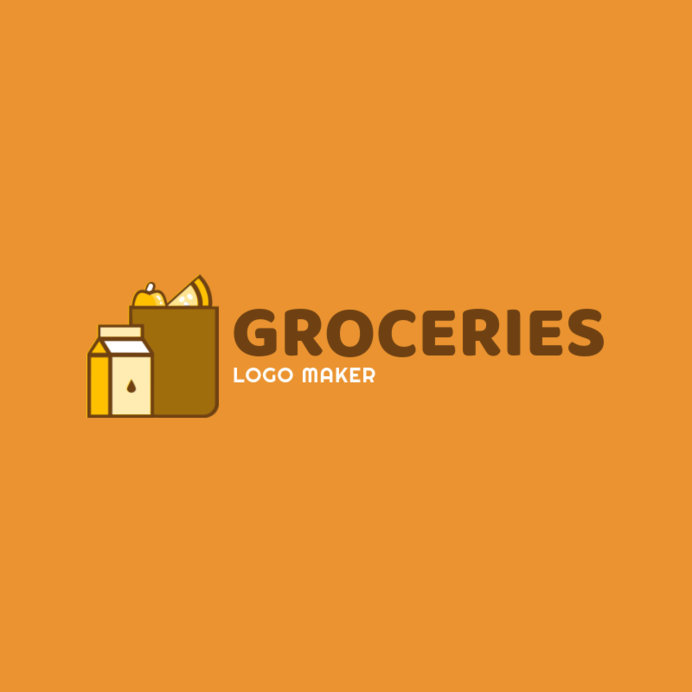 Placeit - Grocery Store Logo Maker with Bag Icon