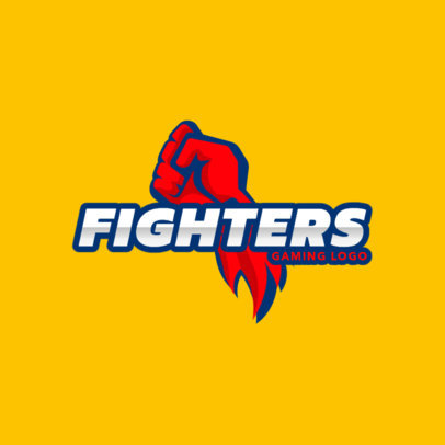 Placeit - Fighting Game Logo Maker Featuring a Muscled Wrestler Character