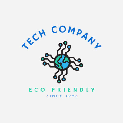Placeit - Logo Template for a Nature-Friendly Tech Company