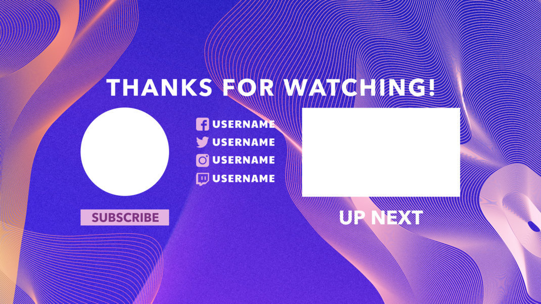 Placeit - YouTube End Card Maker with Colorful Abstract Shapes
