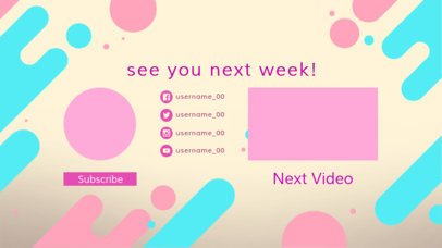 Placeit - YouTube End Screen Maker With Diagonal Rounded Shapes