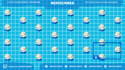 Placeit - Twitch Overlay Template With a Retro 8-Bit Aesthetic