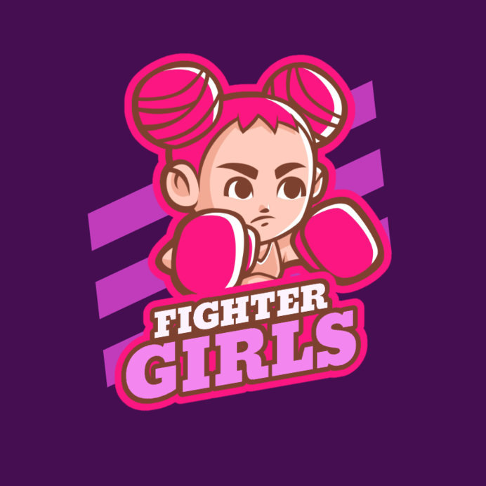 Placeit - Logo Generator for a Female Fighter Game