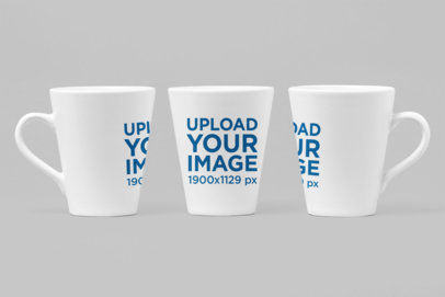Placeit - Mockup of an 11 oz Coffee Mug from Three Different Angles