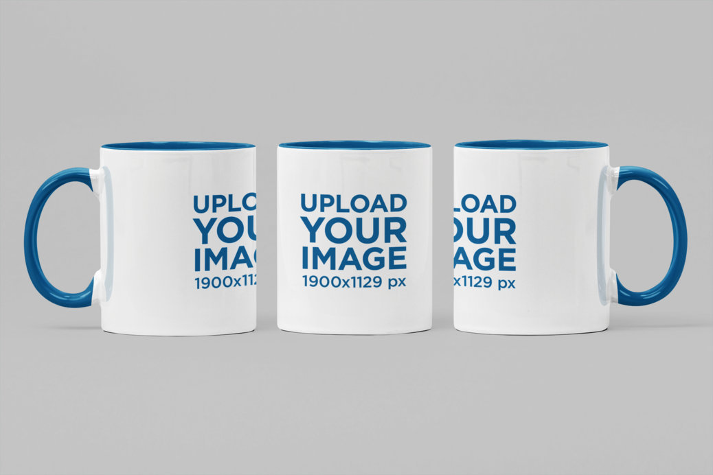 Placeit - Mockup of the front view of Two Toned 11 oz Mug in Different ...