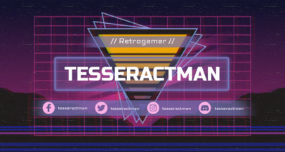 Placeit - Retrowave Twitch Banner Template with Neon Shapes