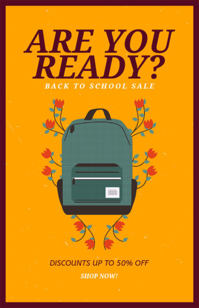 Placeit - Flyer Template for a Back-To-School Sale with a Colorful ...